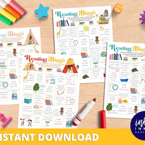Bingo Reading Game INSTANT DOWNLOAD | Book Bingo Cards | Reading ...