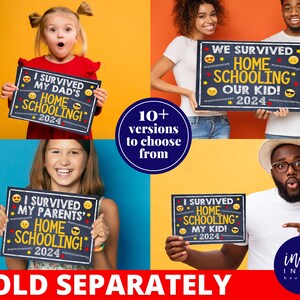 I Survived Homeschooling Sign INSTANT DOWNLOAD Last Day of School End ...