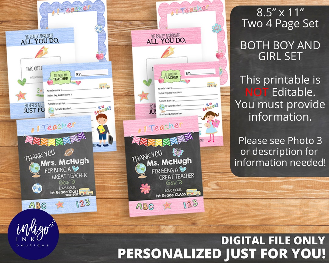 Teacher Appreciation Gift for Teacher | Teacher Thank You End of Year ...