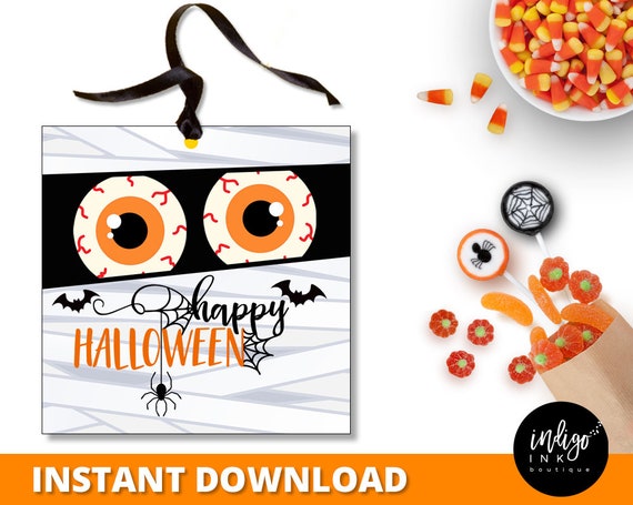 Halloween Bag Tags | Mummy Treat Tags | Halloween Favor Tags for Kids ...