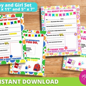 Teacher Gift Idea | All About My Teacher Thank You | Teacher ...