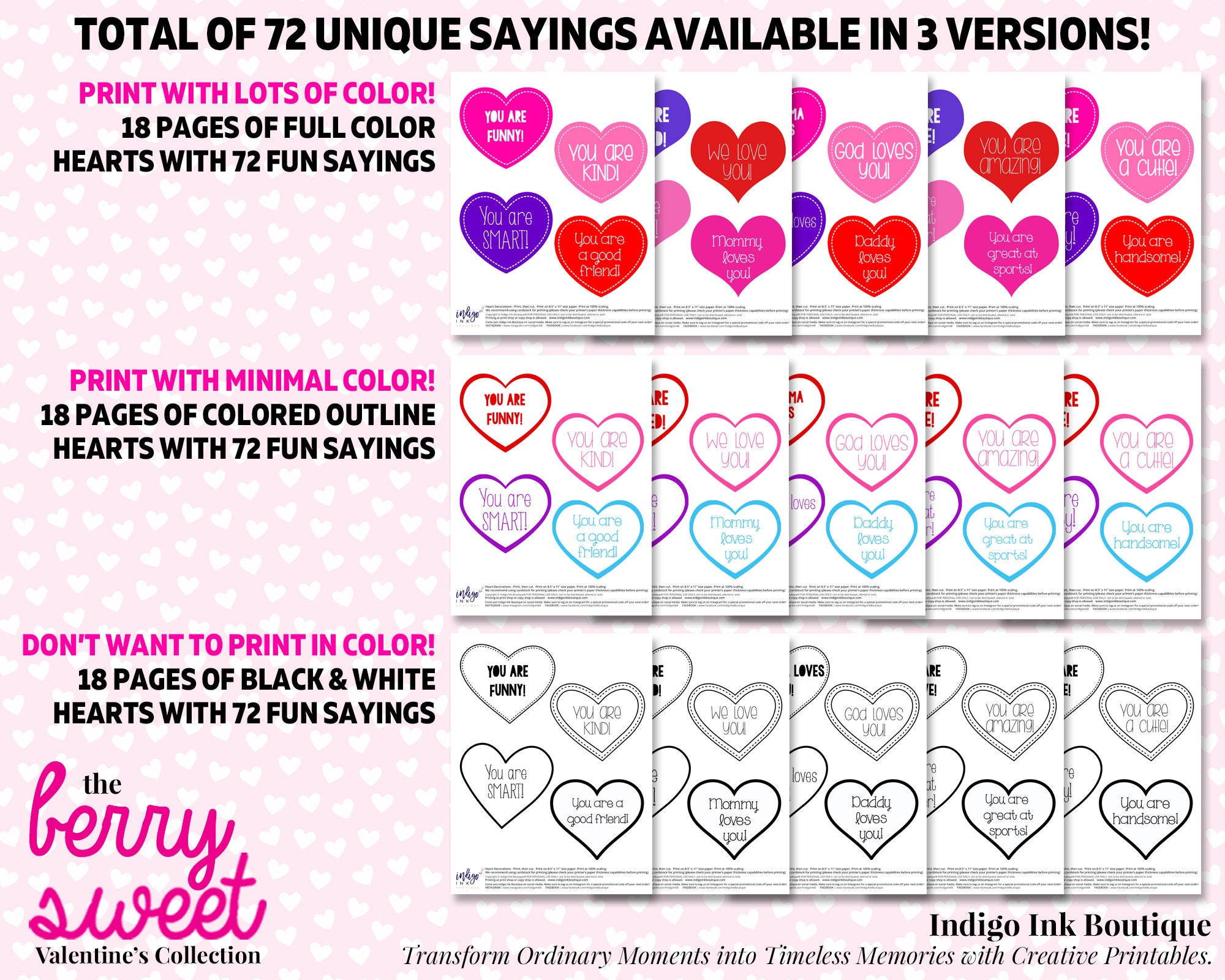 Valentines Day Love Notes INSTANT DOWNLOAD Valentine | Etsy