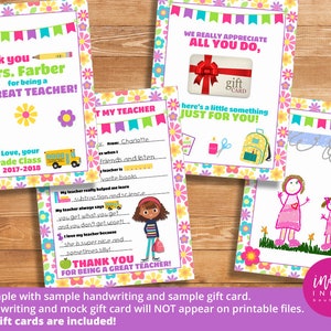 All About My Teacher Printable PERSONALIZED DIGITAL DOWNLOAD | Teacher ...