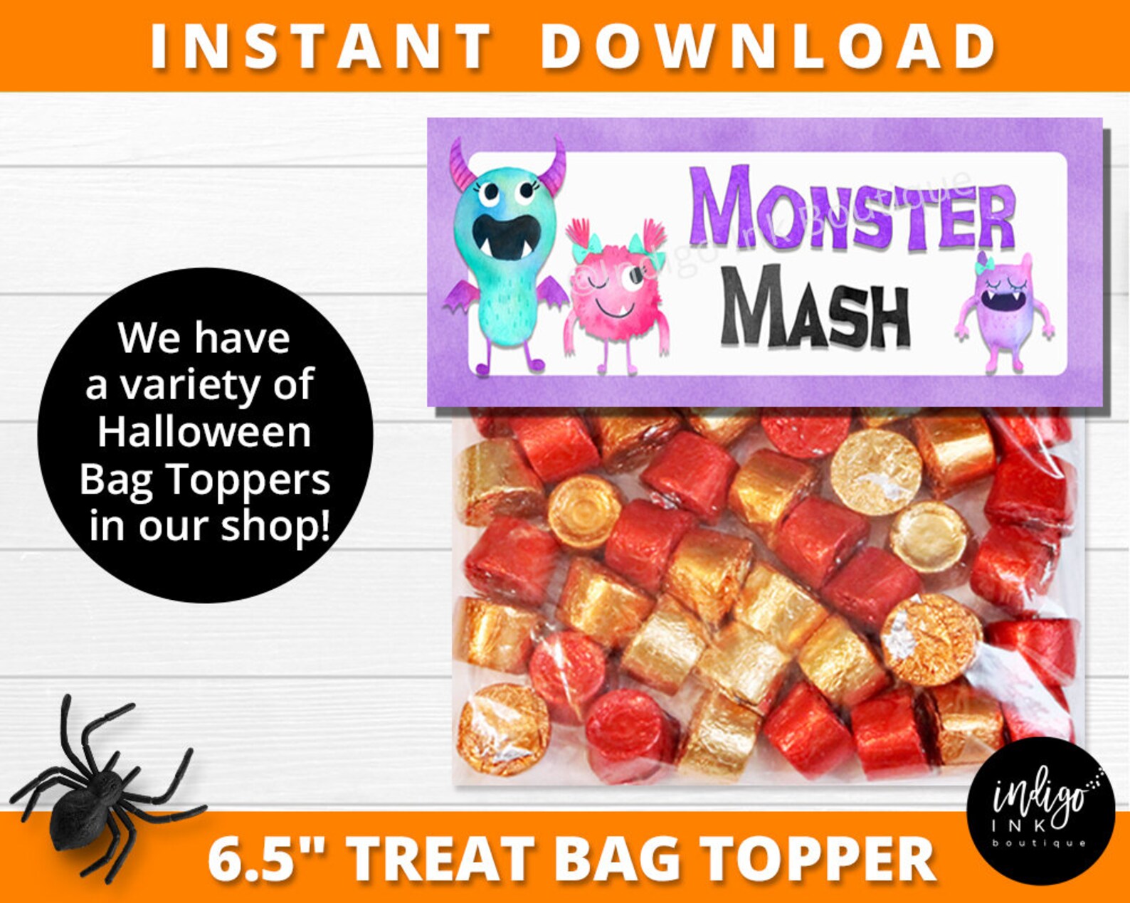 Halloween Bag Topper Printable Halloween Treat Bag Toppers | Etsy