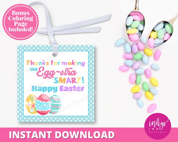 Easter Gift Tags INSTANT DOWNLOAD | Easter Tag for Teacher | Easter ...