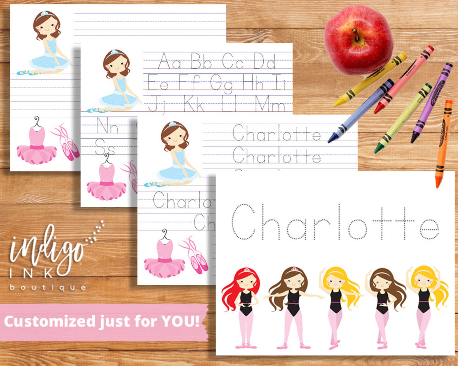 Handwriting Worksheet PERSONALIZED DIGITAL DOWNLOAD Custom | Etsy