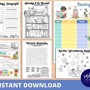 Reading Log Bundle INSTANT DOWNLOAD | Kids Reading Chart | Book Tracker ...