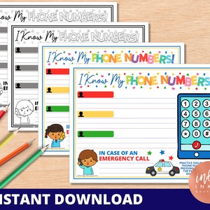 Phone Number Tracing Worksheet INSTANT DOWNLOAD | Phone Practice ...