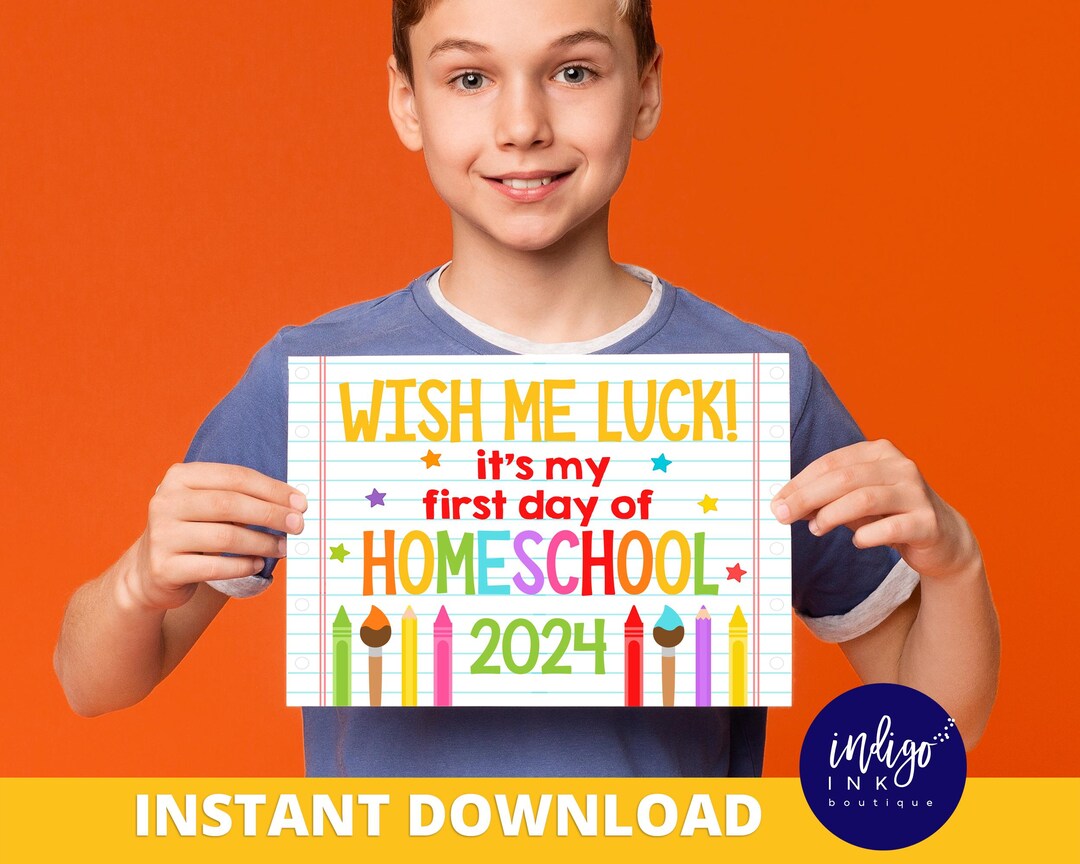 First Day of Homeschool Sign INSTANT DOWNLOAD First Day of School Sign ...