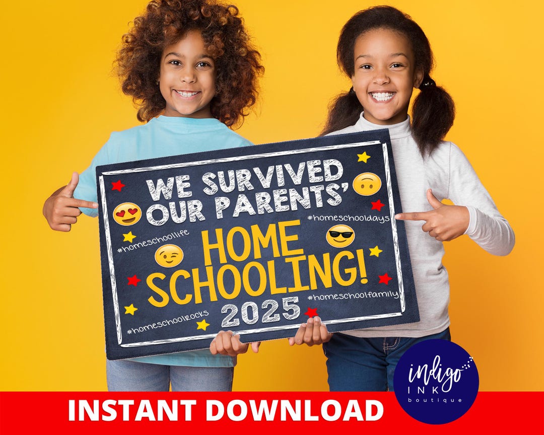 We Survived Our Parents' Homeschooling Sign INSTANT DOWNLOAD | End of ...