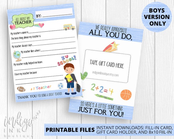 Teacher Appreciation Gift | End of Year Gift | Teacher Gift Idea | All ...