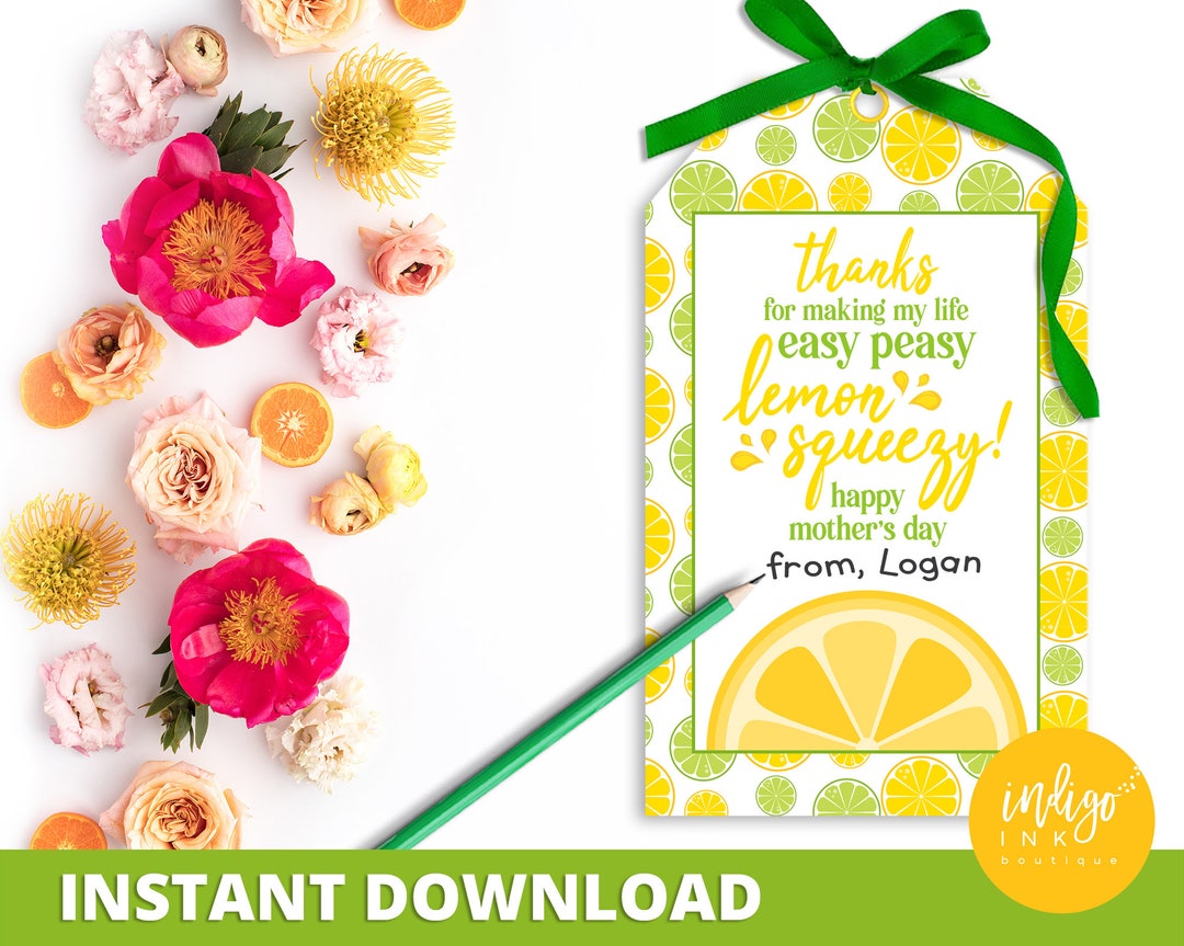 Thank You Mom Tag | INSTANT DOWNLOAD | Thanks for Making My Life Easy ...