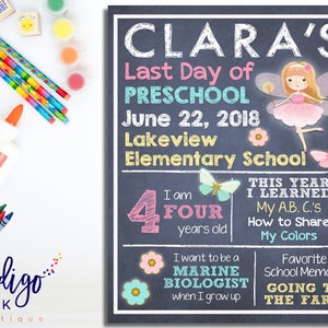 Graduation Sign DIGITAL DOWNLOAD | Custom Chalkboard Last Day of School ...