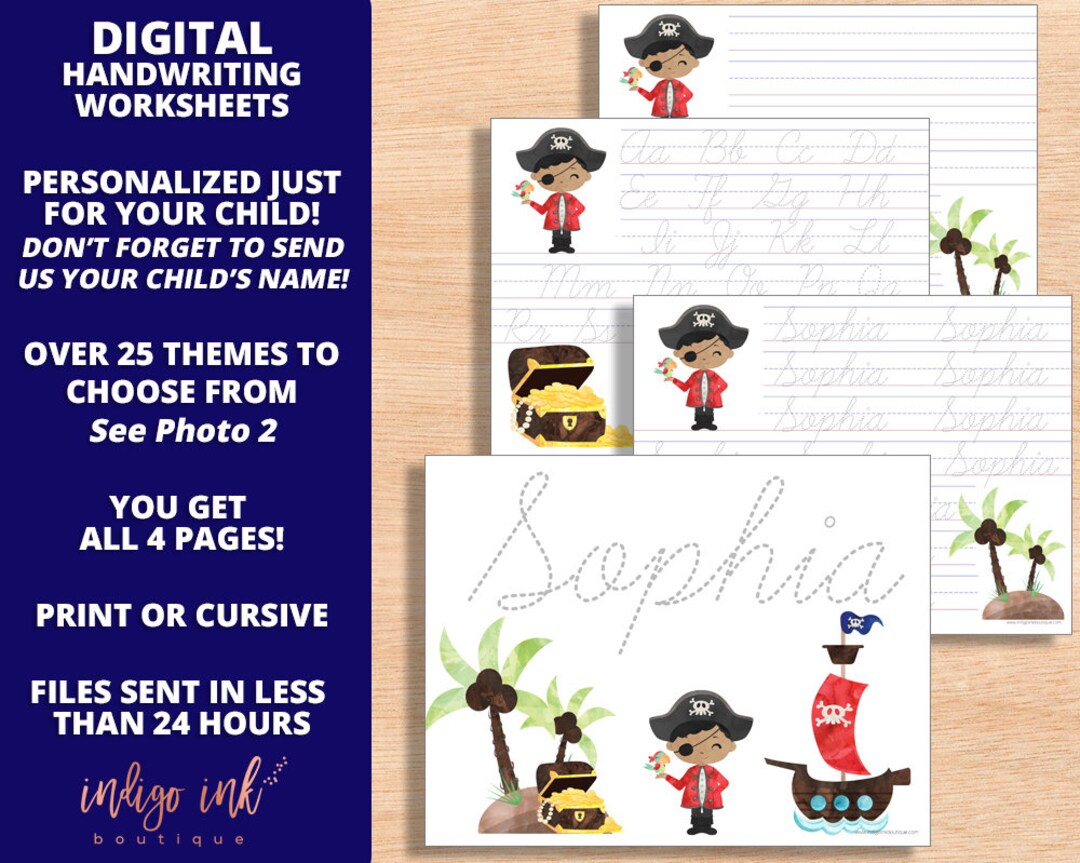 Handwriting Practice PERSONALIZED DIGITAL DOWNLOAD | Custom Name ...