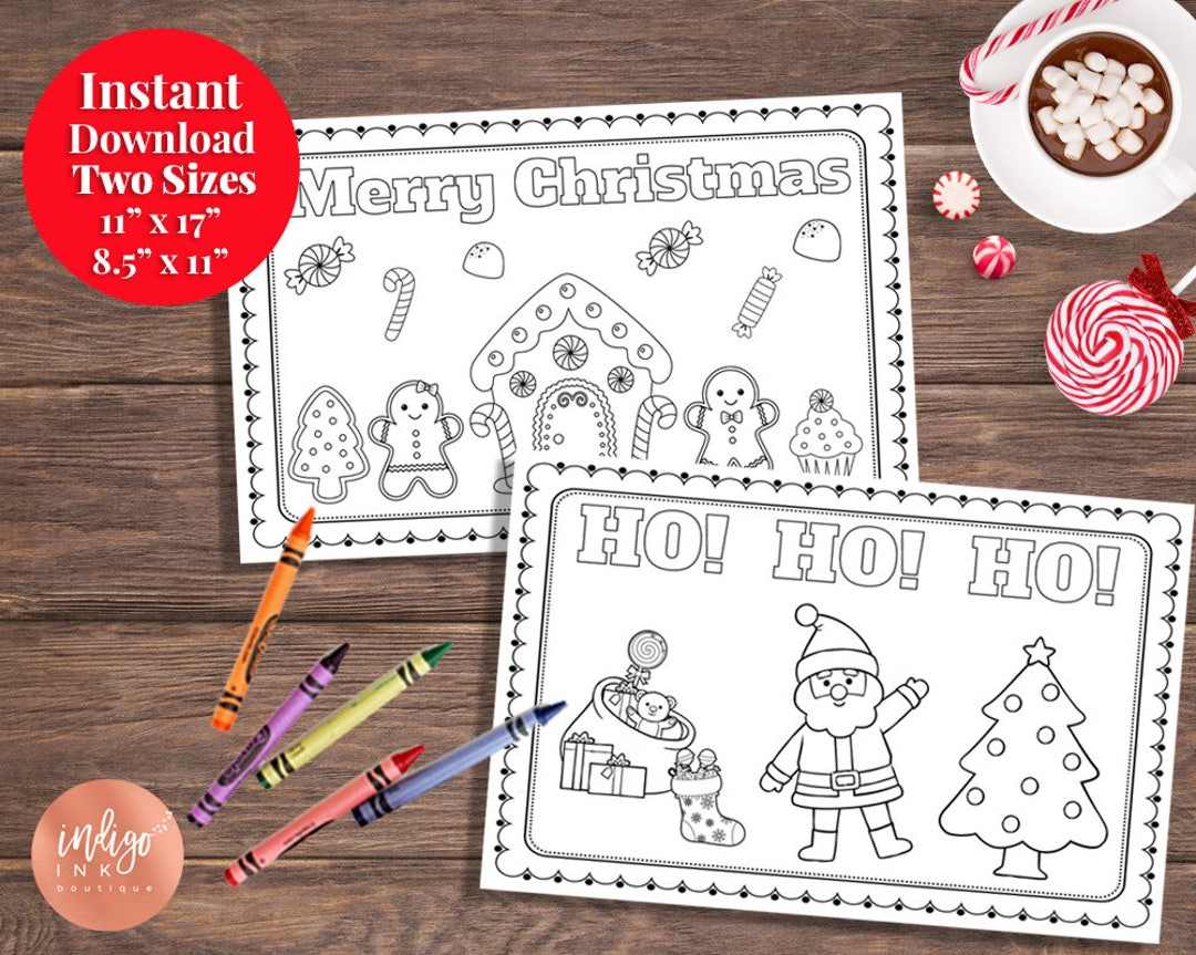 Coloring Placemat for Kids | Christmas Placemat | Christmas Fun Kids ...