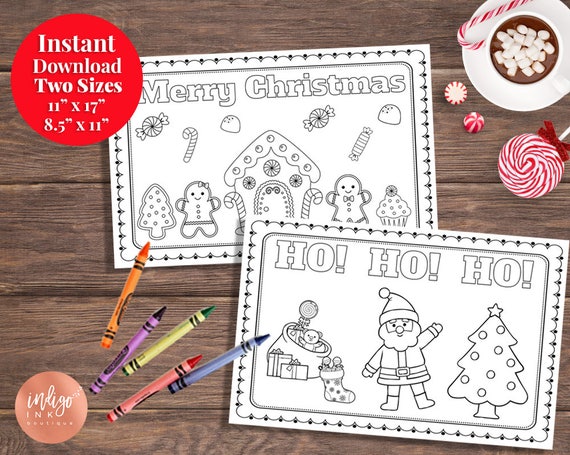 Coloring Placemat for Kids | Christmas Placemat | Christmas Fun Kids ...