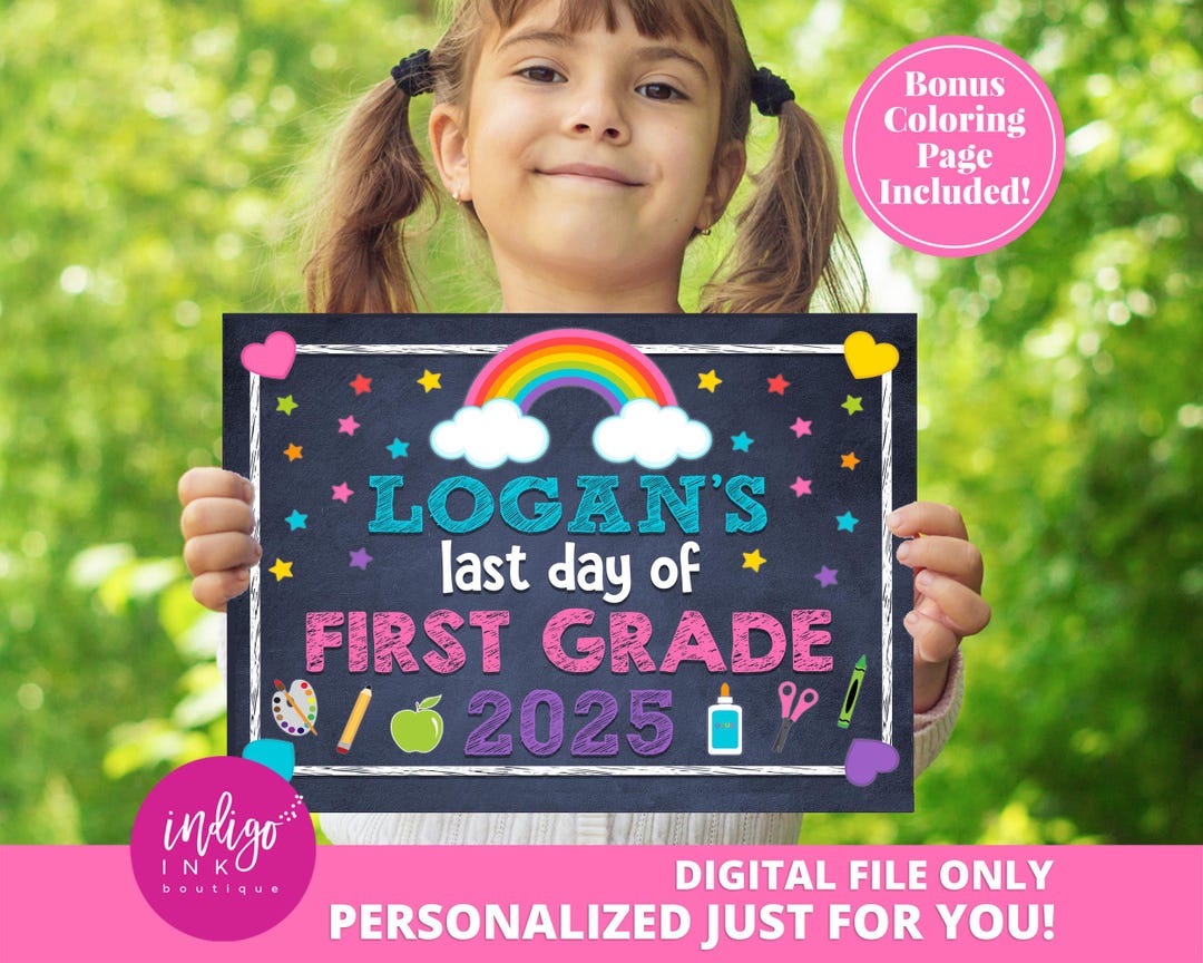 Personalized Last Day of School Printable DIGITAL DOWNLOAD | Graduation ...