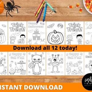Halloween Activity Kids Coloring Book INSTANT DOWNLOAD | Printable ...