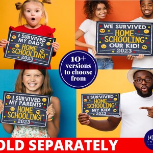 I Survived My Parents' Homeschooling Sign INSTANT DOWNLOAD End of the ...