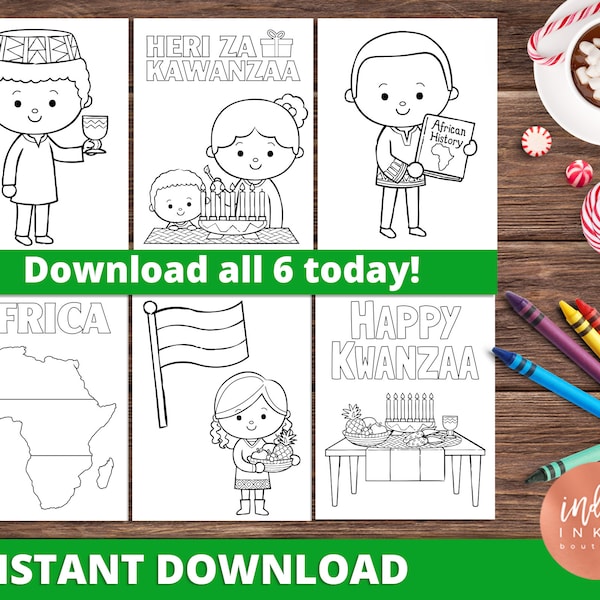 Kwanzaa Coloring Sheets - Etsy