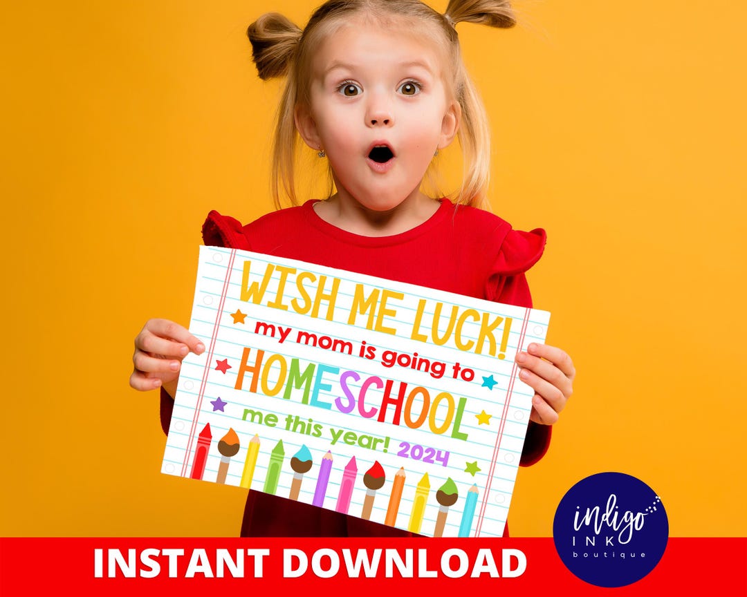 First Day of School Sign INSTANT DOWNLOAD First Day of Homeschool Sign ...