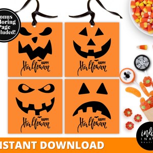 Pumpkin Treat Tags INSTANT DOWNLOAD | Jack O Lantern Tags | Halloween ...