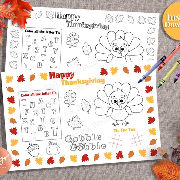 Thanksgiving Placemat - Etsy