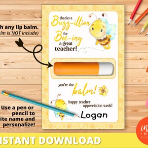 Teacher Appreciation Thank You Gift INSTANT DOWNLOAD | Thank You for ...