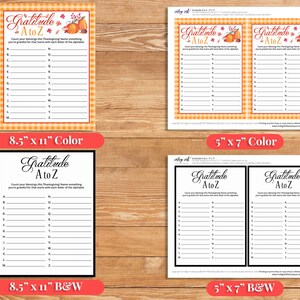 Gratitude Activity Thanksgiving Fun INSTANT DOWNLOAD | Gratitude Game ...