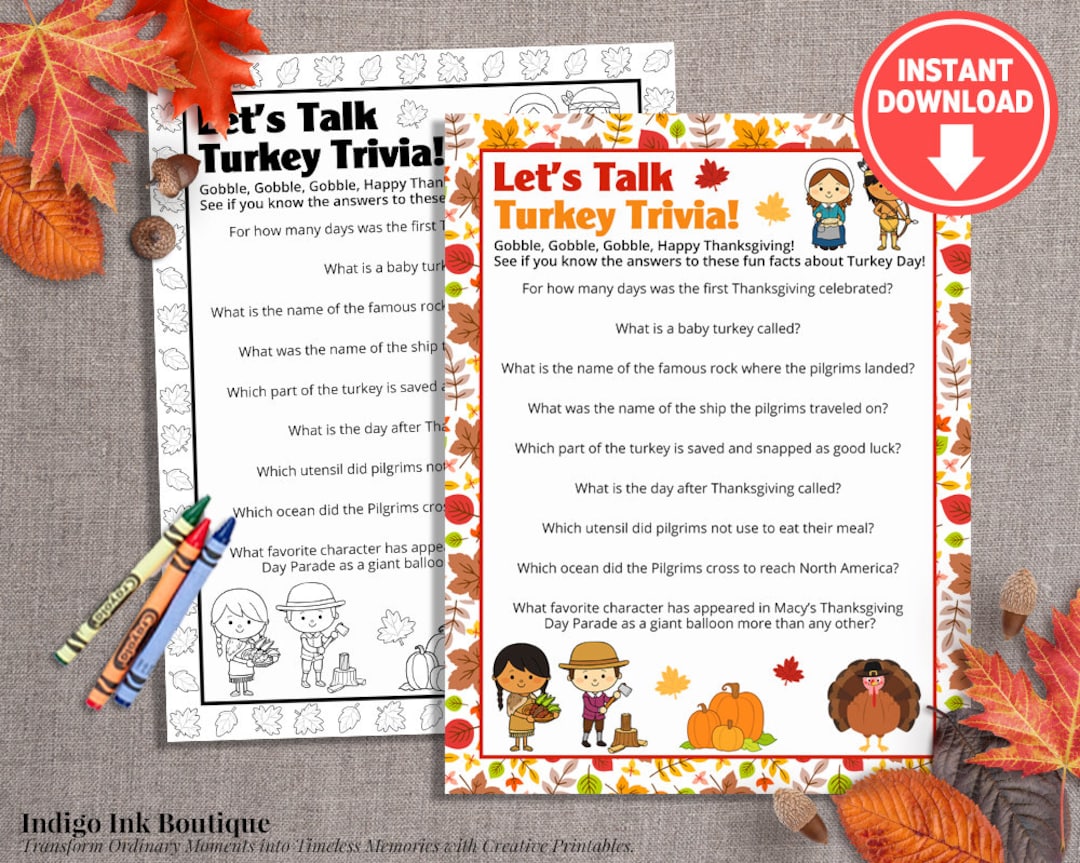 Thanksgiving Fun Activities for Kids Printable Game | Thanksgiving ...