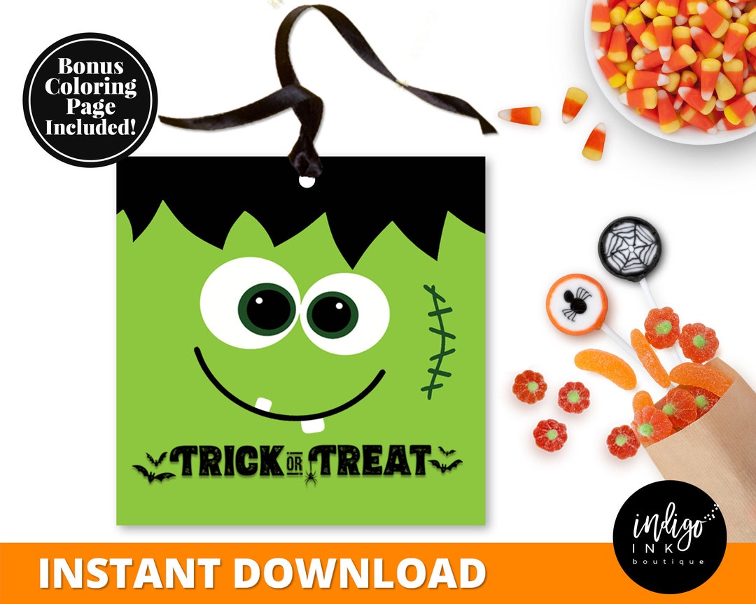 Halloween Favor Tags Printables INSTANT DOWNLOAD | Monster Favor Tags ...