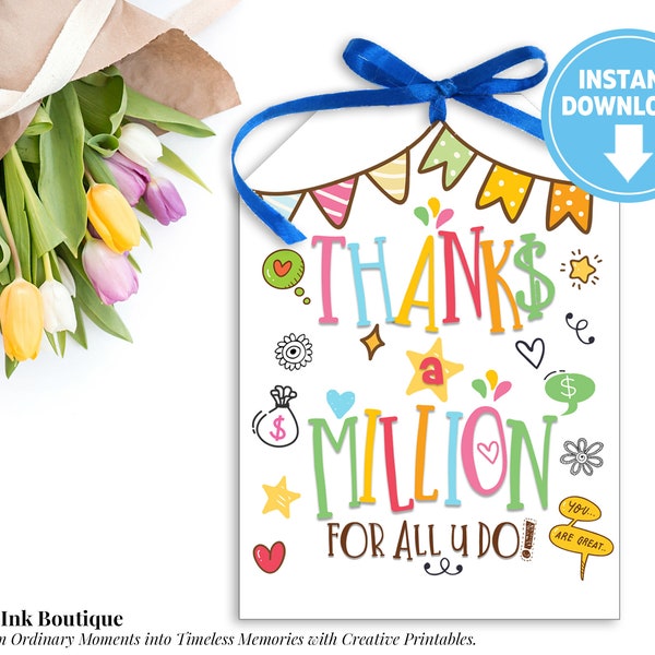 Thanks a Million - Etsy