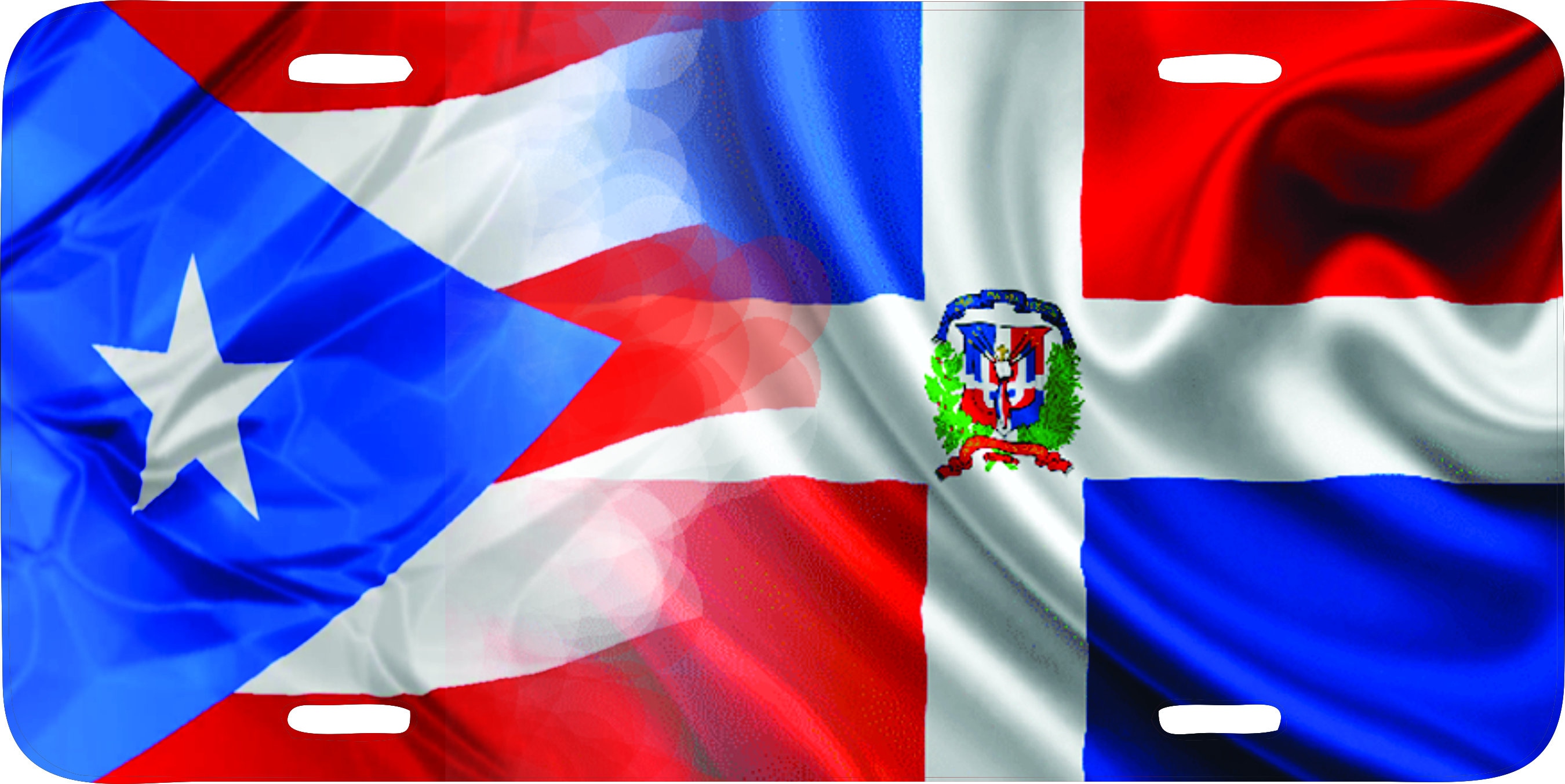 Bandera Mixta República Dominicana de Puerto Rico Placa de | Etsy
