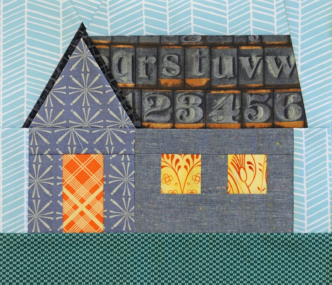 Gabled House Paper Piecing Pattern -- Digital Download - Etsy