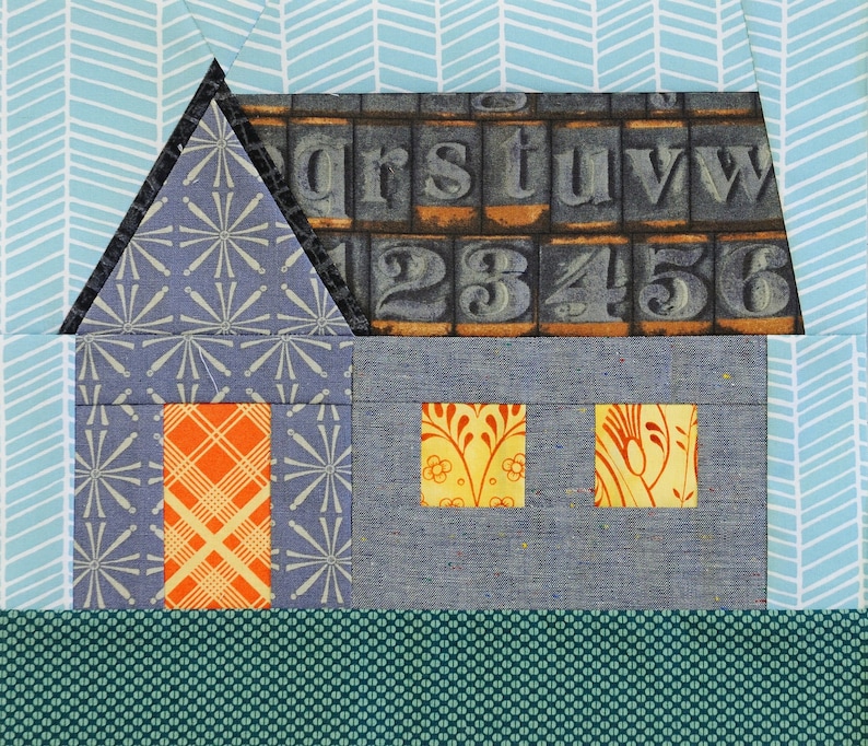 Gabled House Paper Piecing Pattern -- Digital Download - Etsy
