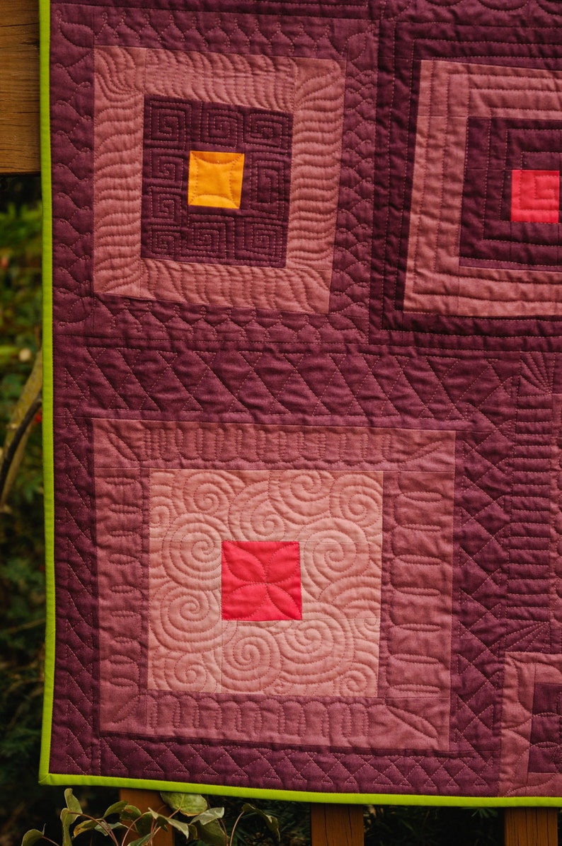 Homemade Modern Quilt - "ombre Hombre" - Etsy