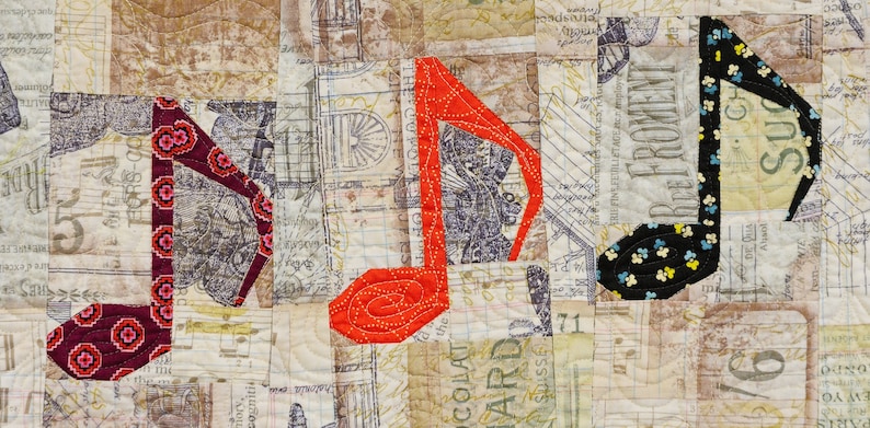 Music Note Paper Piecing Pattern -- Digital Download - Etsy