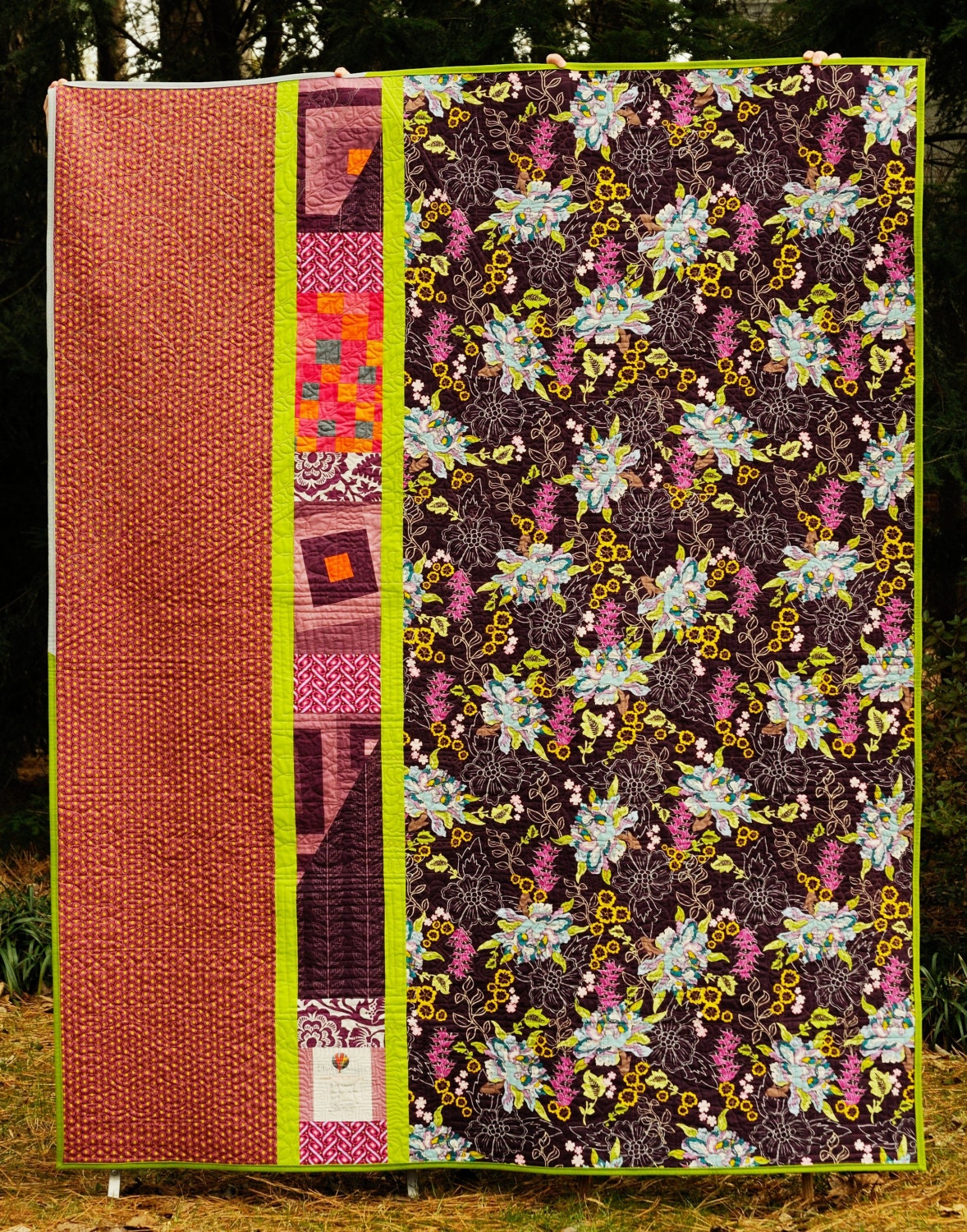 Homemade Modern Quilt - "ombre Hombre" - Etsy