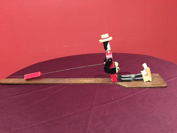 Toys & Games Vintage Clog Dancer Puppet redblk Dark Paddle Toys Puppets ...