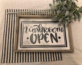 Washroom sign | Etsy