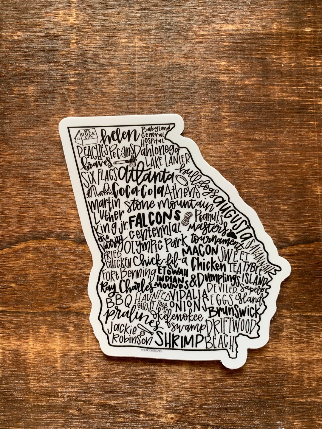 Georgia Sticker UGA Sticker Falcons Souvenir Sticker Georgia Sticker ...