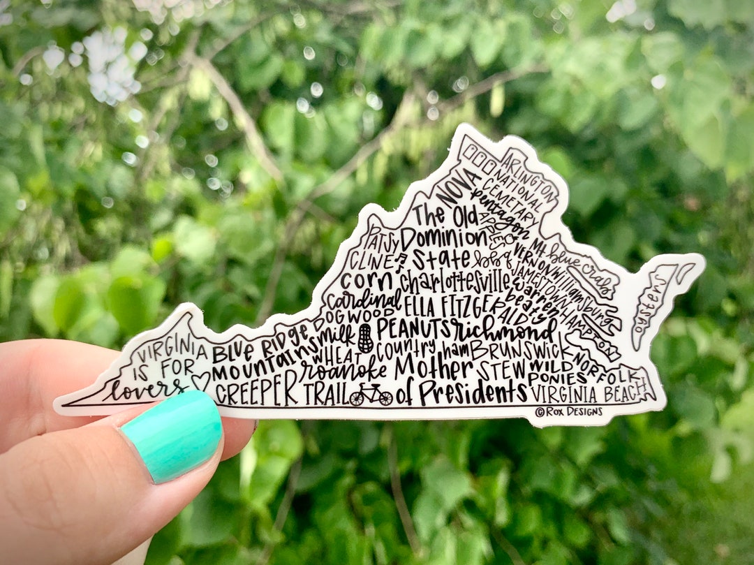 Virginia Sticker Laptop Sticker Car Decal Hydro Sticker - Etsy