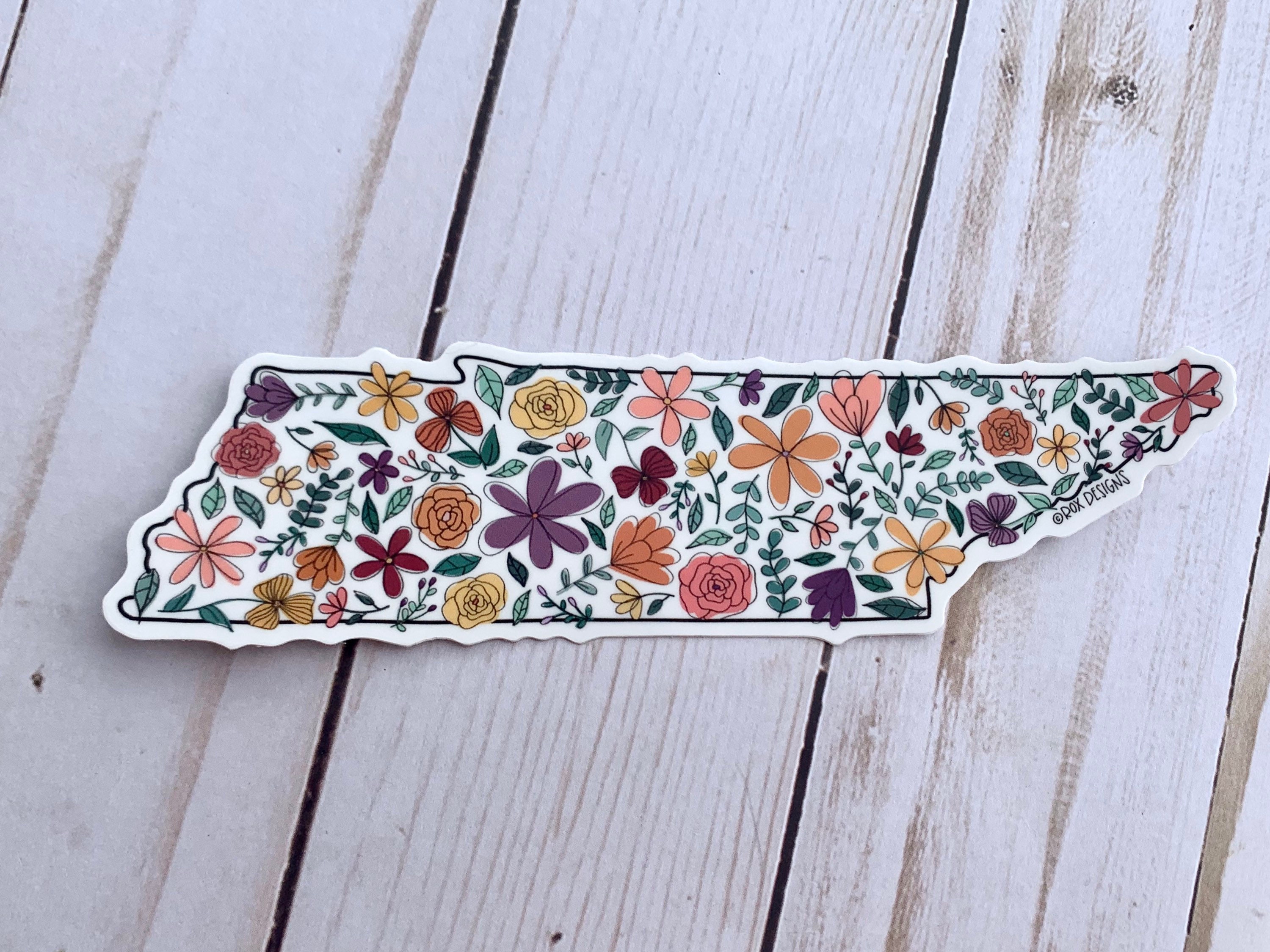 Tennessee Sticker Car Decal Notebook Sticker Water | Etsy