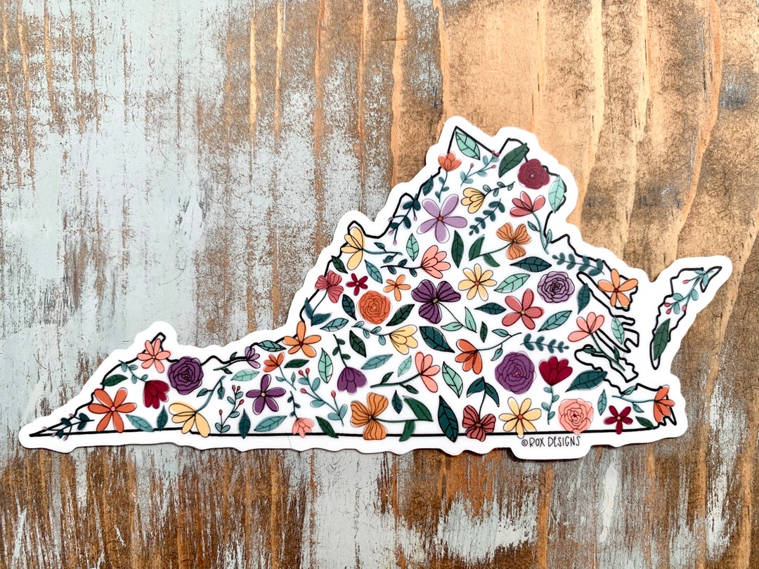 Virginia Sticker | Car Decal | Water Bottle Sticker | Laptop Sticker ...
