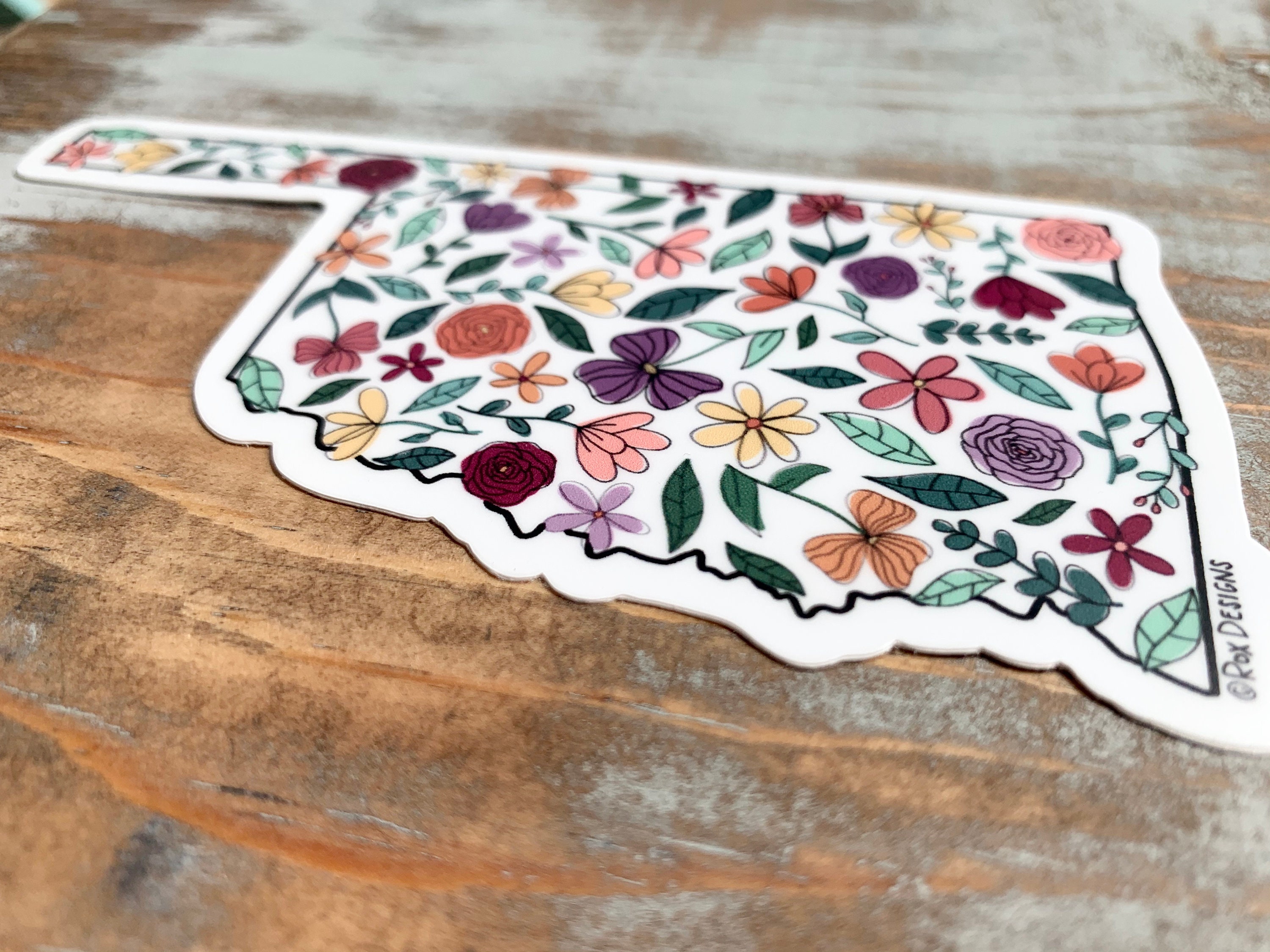 Oklahoma Sticker State Sticker Car Decal Laptop Sticker - Etsy