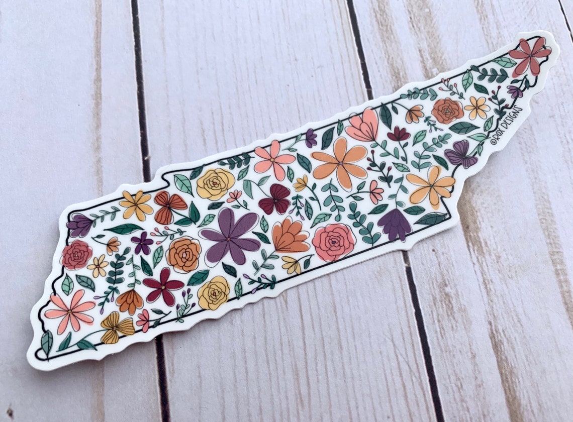 Tennessee Sticker Car Decal Notebook Sticker Water | Etsy