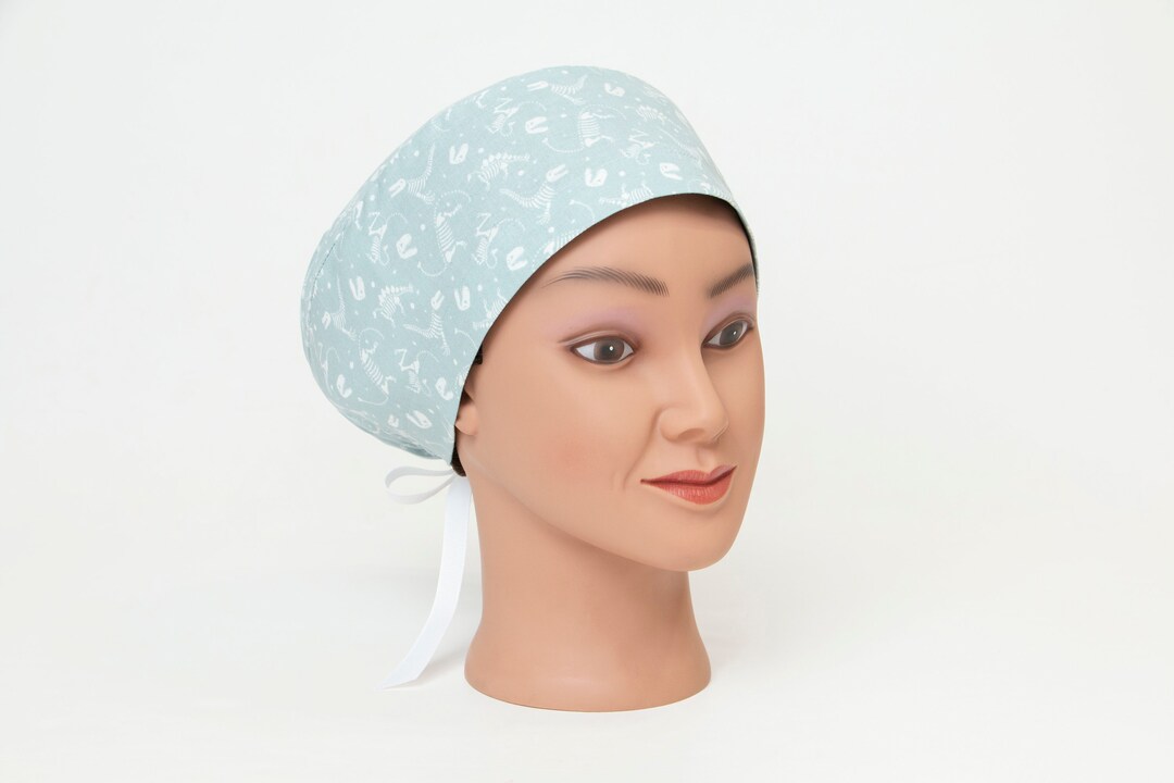 Fossil Fuel Dino Bones - Pixie Style Scrub Hat - Etsy