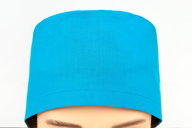 All Blue Cotton Men's Style Scrub Hat - Etsy