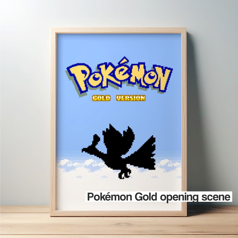 POKEMON GOLD & SILVER Printable Poster Set, Bundle, Gift, Pokemon Art ...