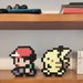 ASH and PIKACHU 3D Pixel Art | Papercraft, Paper Toy, Pokemon Yellow ...